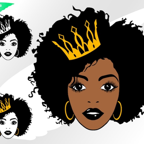 Black Queen Svg Crown Svg Black Woman Svg Woman Clipart - Etsy Canada