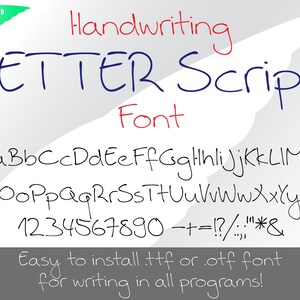 Handwriting Font – Script Font – Letter Font – Wedding Font ...