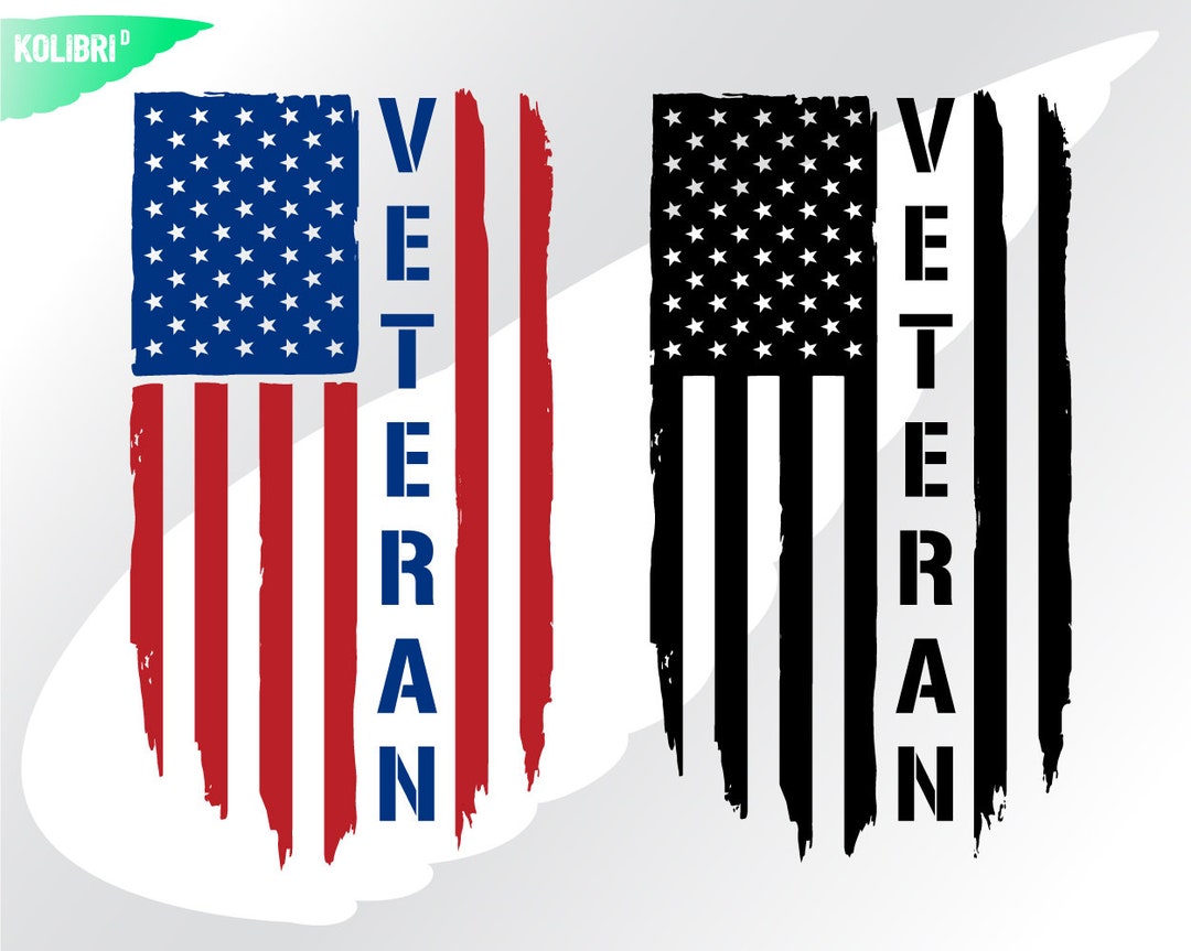 Veteran Svg US Flag Svg Veteran Flag Svg Grunge Svg - Etsy