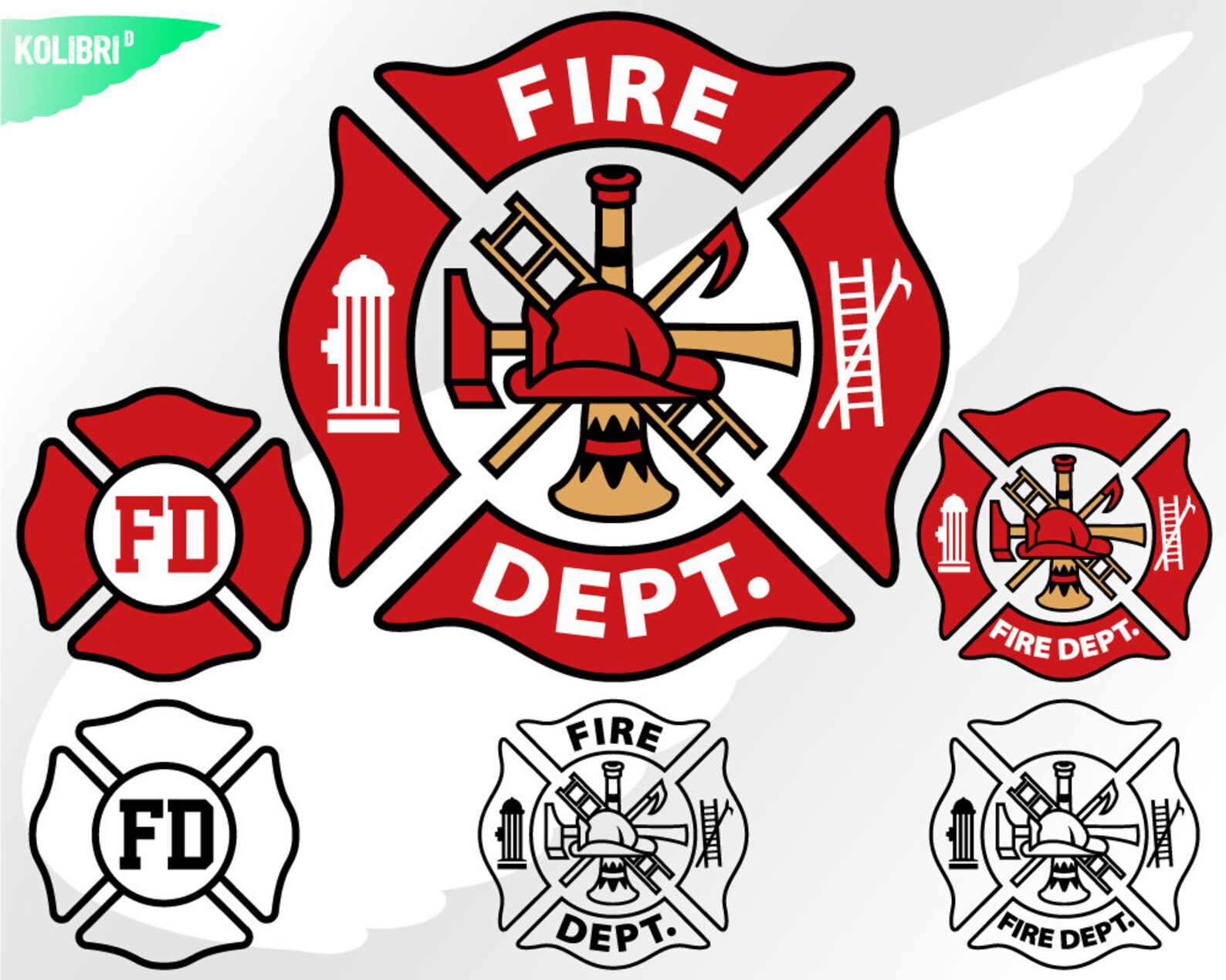 Fire Dept Svg Firefighter Svg Dept Clipart Fire | Etsy