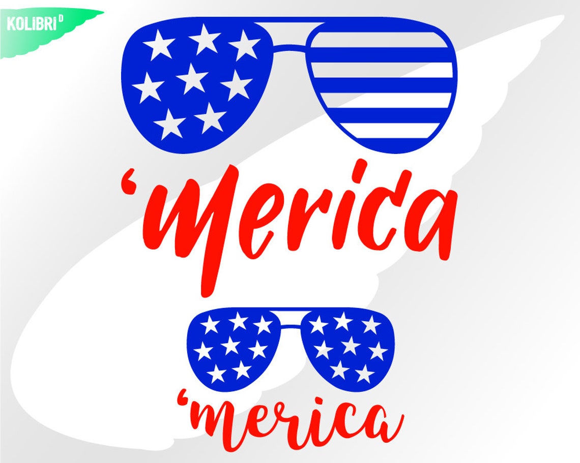Merica Svg 'merica Flag Svg Flag Sunglasses Svg USA | Etsy