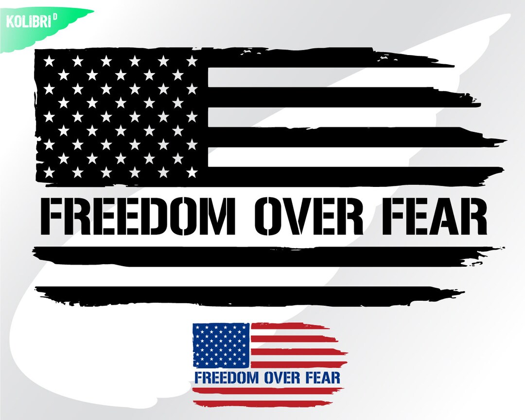 Freedom Over Fear Svg US Flag Svg Freedom Svg Fear - Etsy