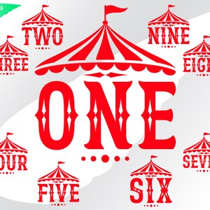 Birthday Numbers Svg – Carnival Svg – Circus Svg – Carnival Birthday ...