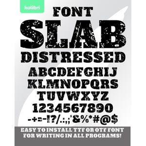 Distressed Font Svg – Slab Distressed Svg – Grunge Svg – Letters Svg ...