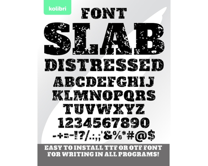 Distressed Font Svg – Slab Distressed Svg – Grunge Svg – Letters Svg ...