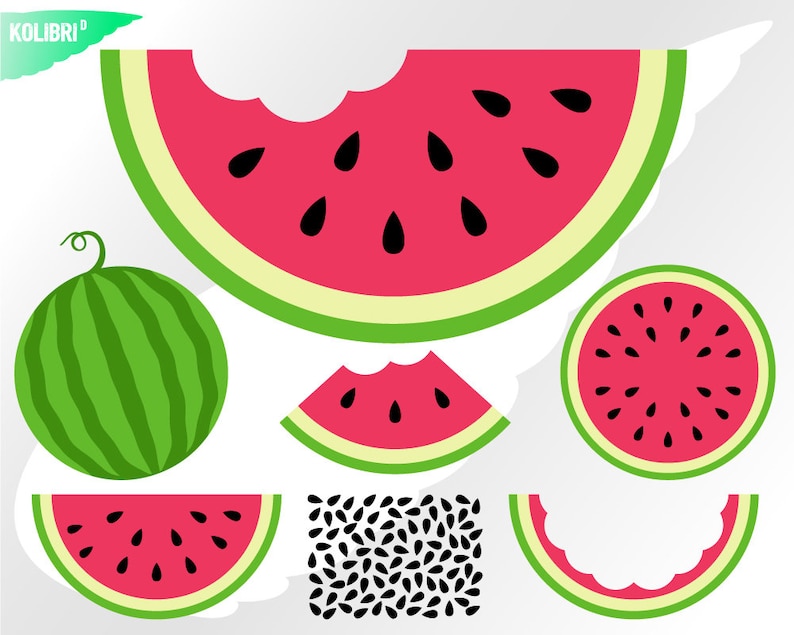 Watermelon Svg – Watermelon Clipart – Watermelon Seeds Svg – Seeds ...