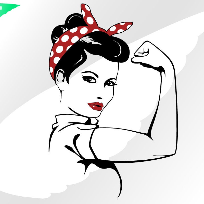 Black Rosie the Riveter Svg - Etsy