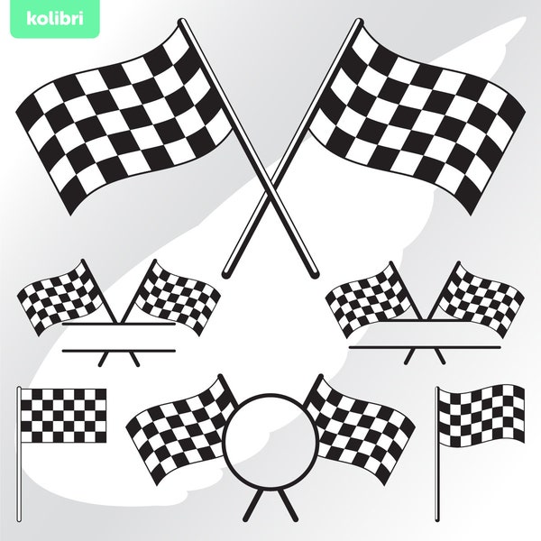 Checkered Flag Svg - Etsy