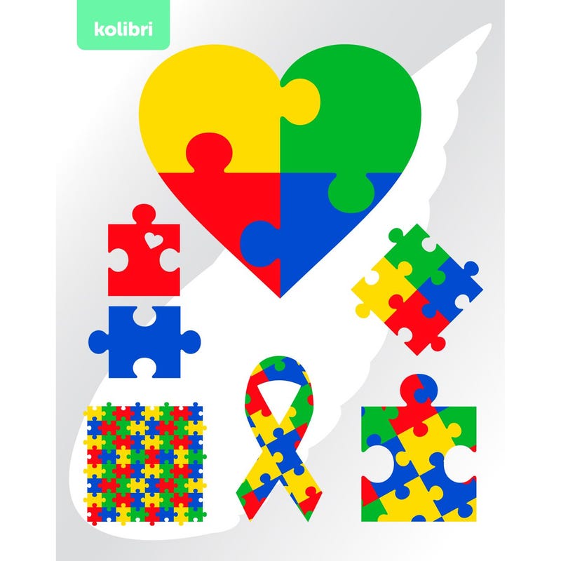 Autism Awareness Clipart - Etsy