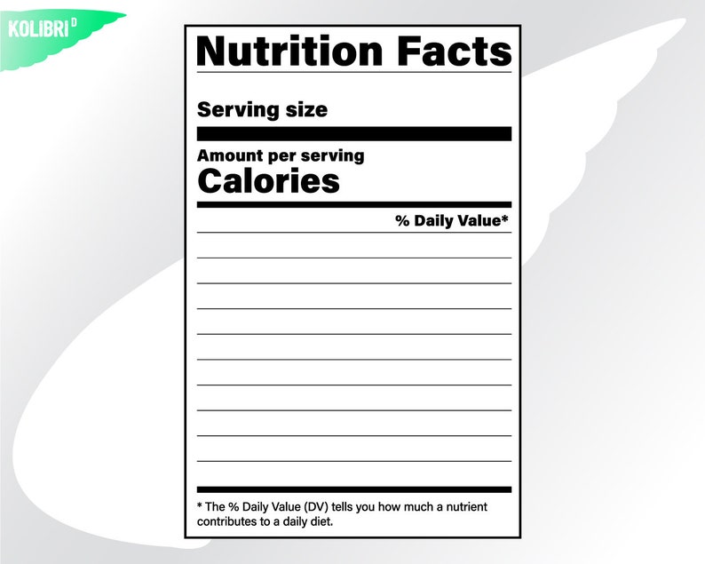 Nutrition Facts Svg – Nutrition Svg – Nutrition Facts Clipart ...