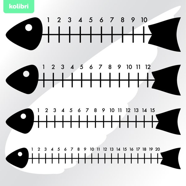 Fish Ruler Svg - Etsy