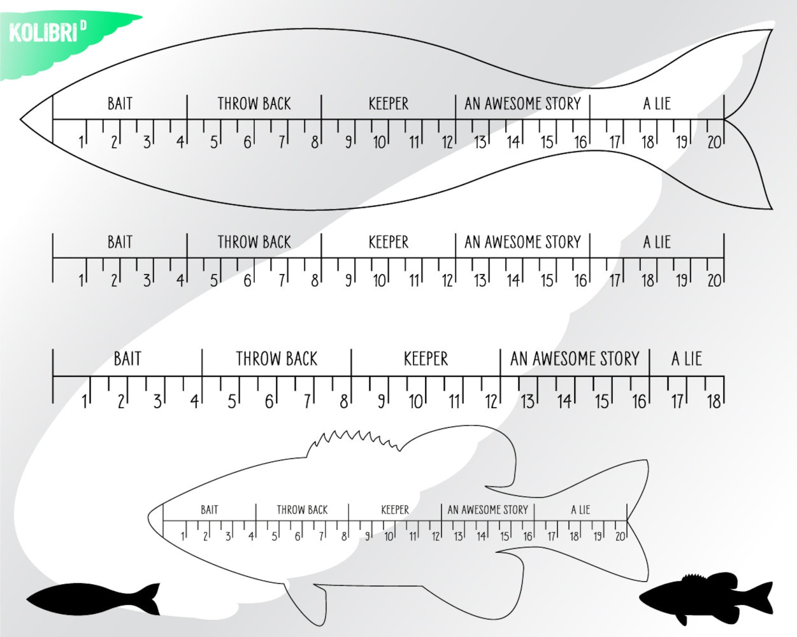 Fish Ruler Svg – Fish Ruler Clipart – Fish Svg – Fish Clipart – Fishing ...