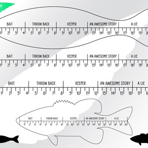 Fish Ruler Svg – Fish Ruler Clipart – Fish Svg – Fish Clipart – Fishing ...
