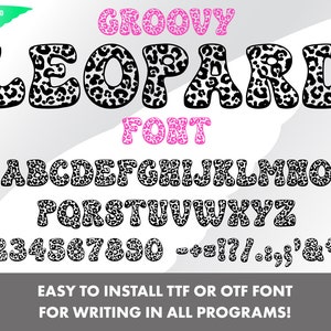 Leopard Font Svg Leopard Svg Spots Svg Alphabet Groovy Font Installable ...