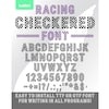 Checkered Font Svg Png, Racing Alphabet Cut File, Checkered Pattern ...