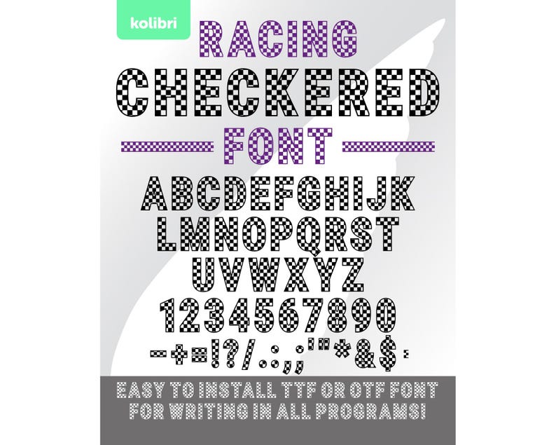 Checkered Font Svg – Checkered Svg – Racing Checker Svg – Skate ...