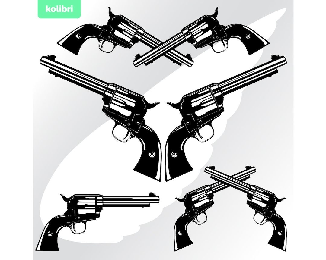 Crossed Pistols Svg – Crossed Revolvers Svg – Pistol Svg – Revolver Svg ...
