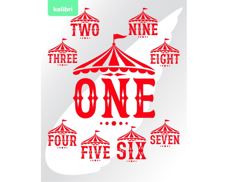 Birthday Numbers Svg – Carnival Svg – Circus Svg – Carnival Birthday ...