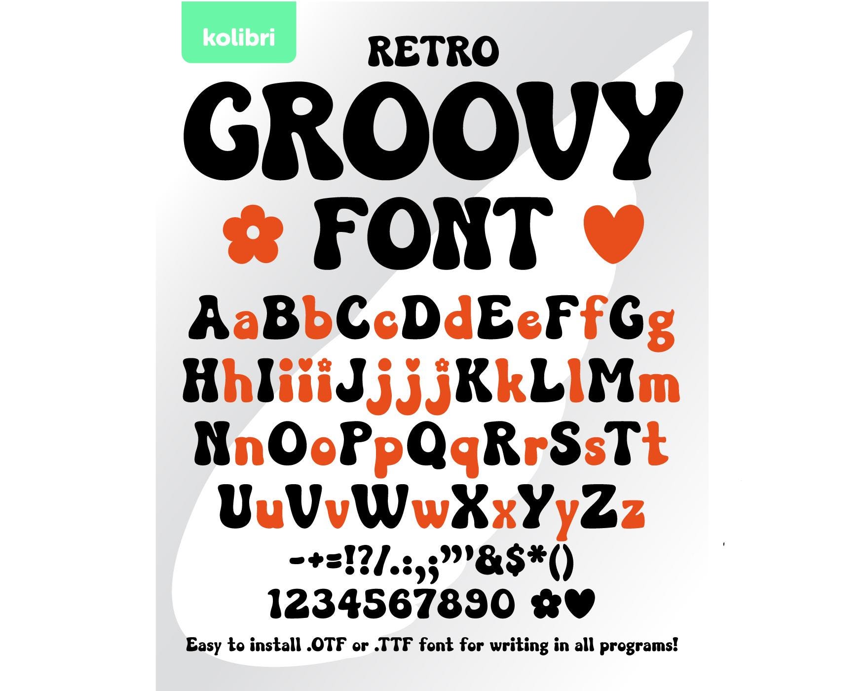 Groovy Font Svg – Retro Font Svg – Vintage Svg – Alphabet Groovy ...