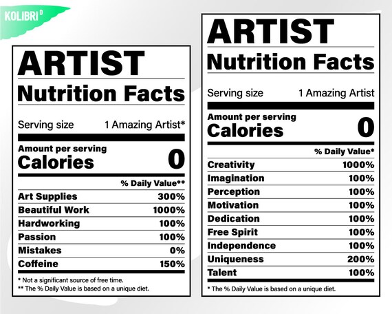 Nutrition Label Clipart