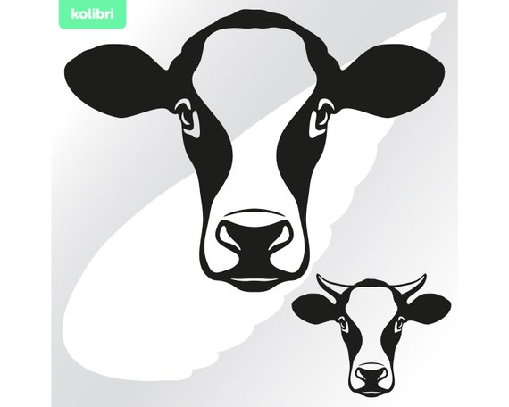 Dairy Cow Head Silhouette