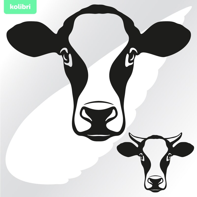 Cow Head Svg - Etsy
