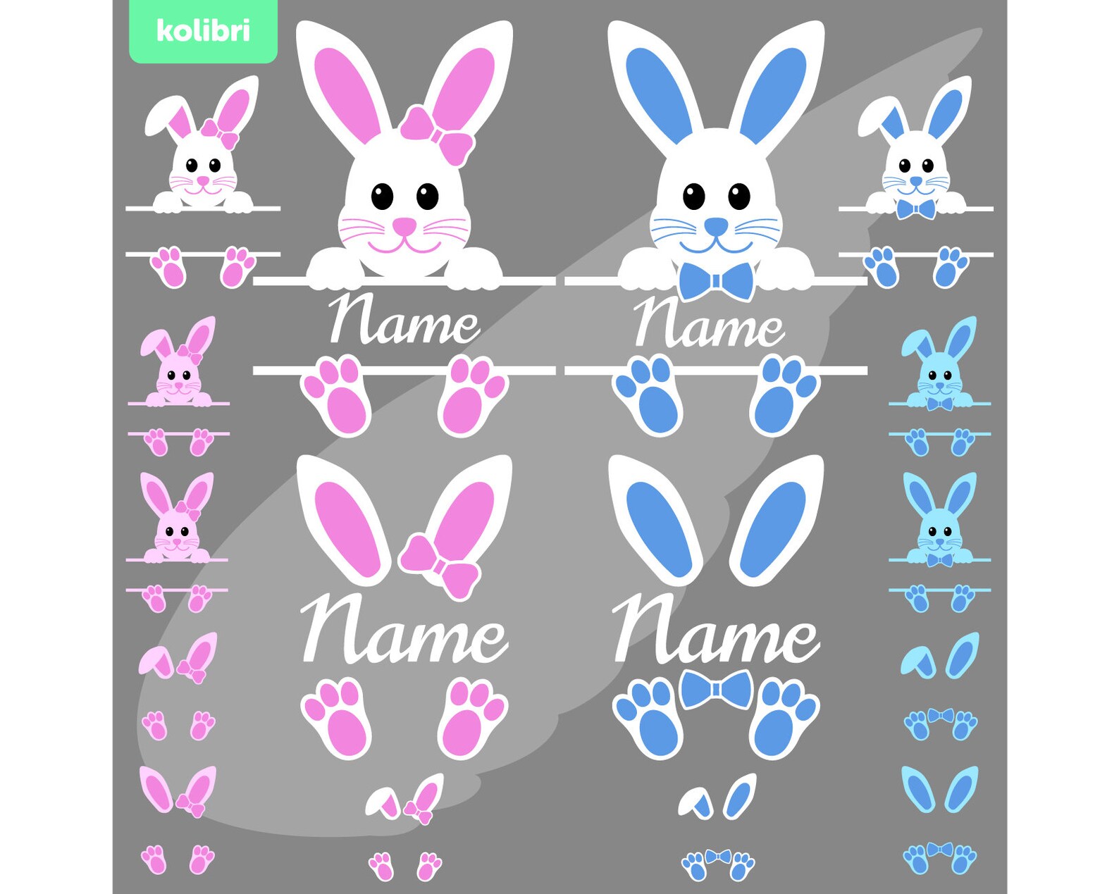Bunny Svg Easter Bunny Svg Bunny Name Svg Rabbit Easter Svg Bunny Frame ...