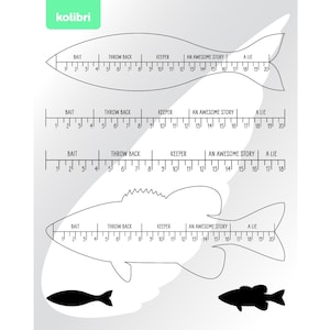 Fish Ruler Svg – Fish Ruler Clipart – Fish Svg – Fish Clipart – Fishing ...