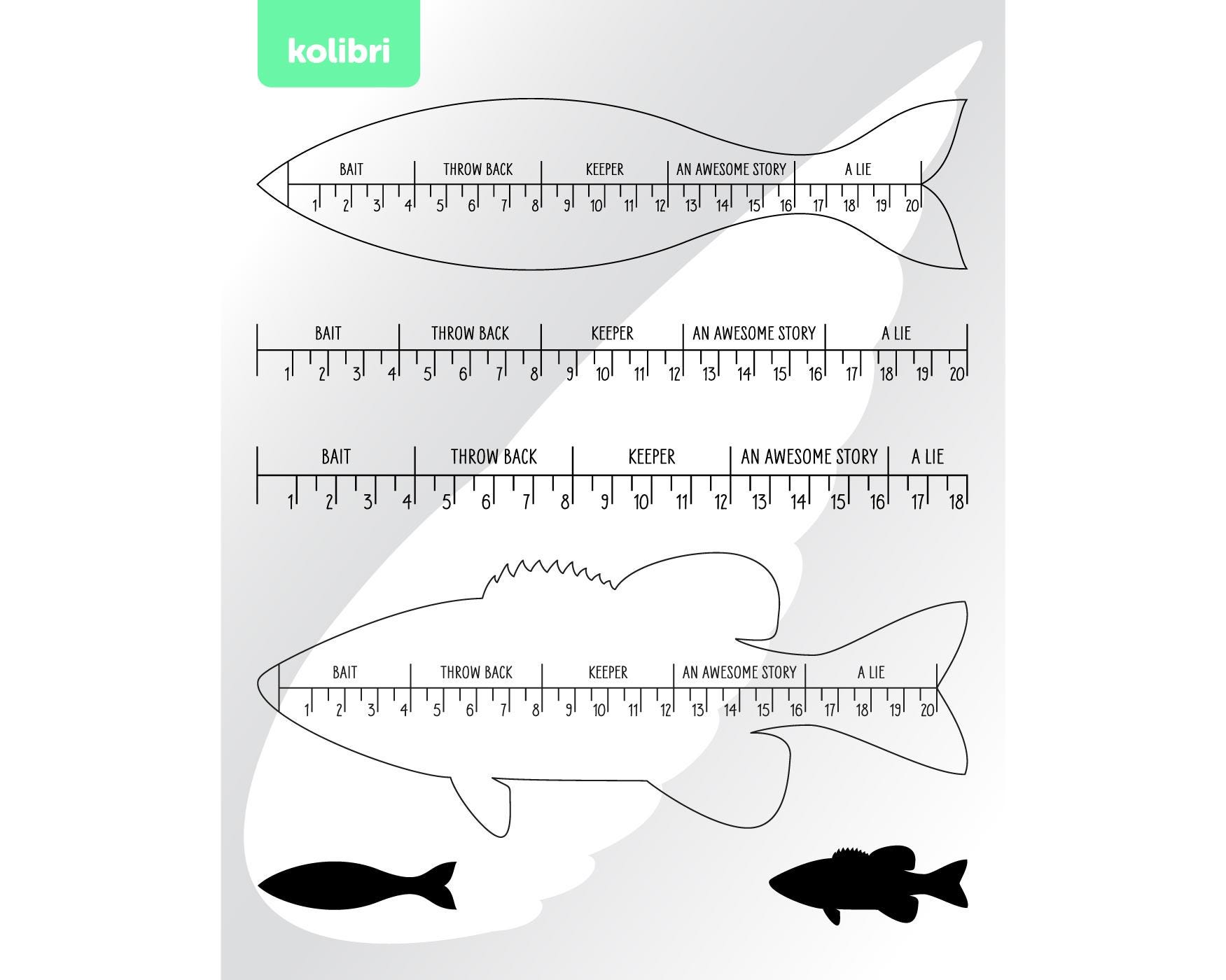 Fish Ruler Svg – Fish Ruler Clipart – Fish Svg – Fish Clipart – Fishing ...