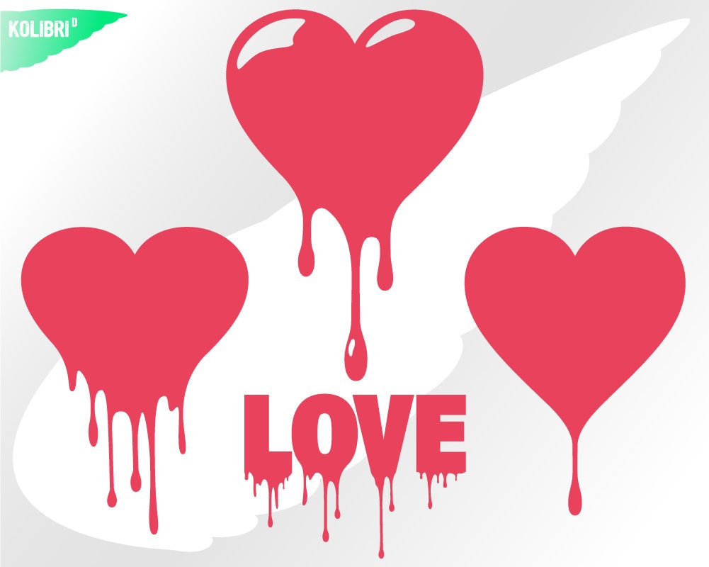 Love Svg Dripping Heart Svg Bleeding Love Clipart - Etsy Australia