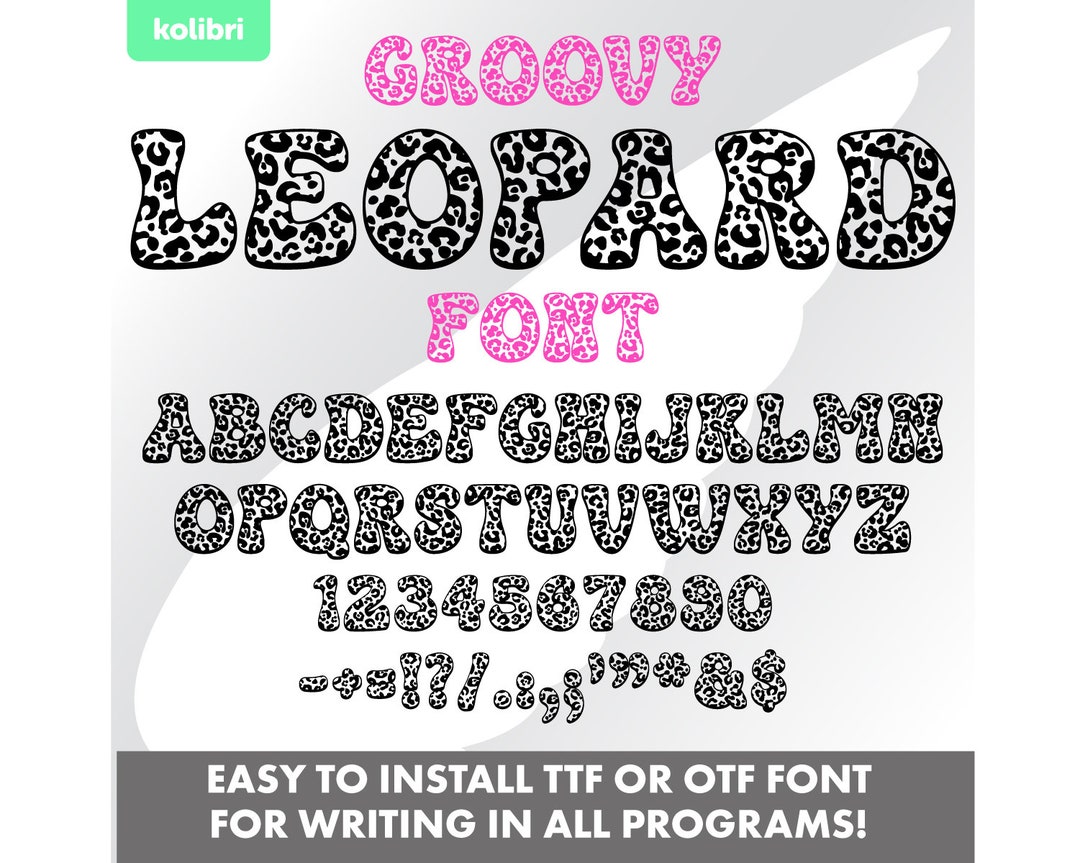 Leopard Font Svg – Leopard Svg – Spots Svg – Alphabet Groovy Font ...