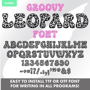 Leopard Font Svg – Leopard Svg – Spots Svg – Alphabet Groovy Font ...