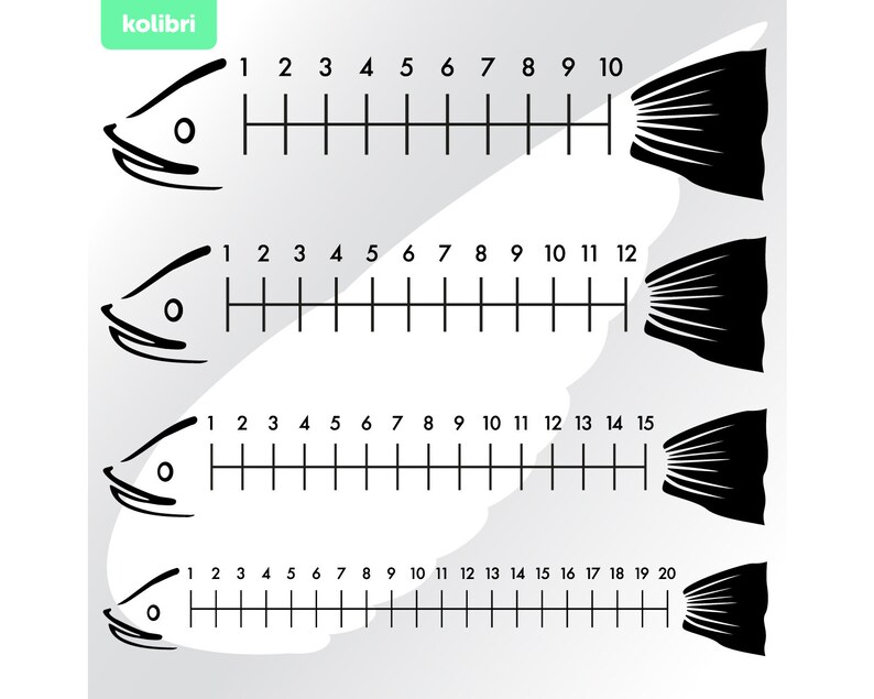 Fish Ruler Svg – Fish Ruler Clipart – Fish Svg – Fish Clipart – Fishing ...