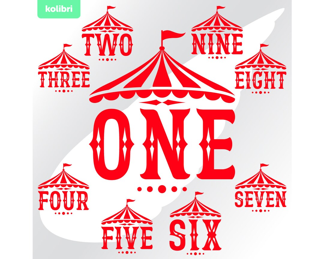Birthday Numbers Svg – Carnival Svg – Circus Svg – Carnival Birthday ...