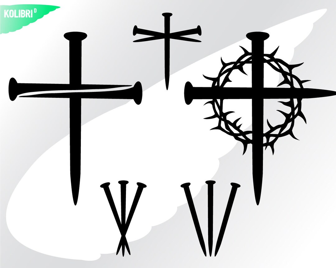 Cross Nail Svg Cross Svg Jesus Svg Crown of Thorns Svg - Etsy