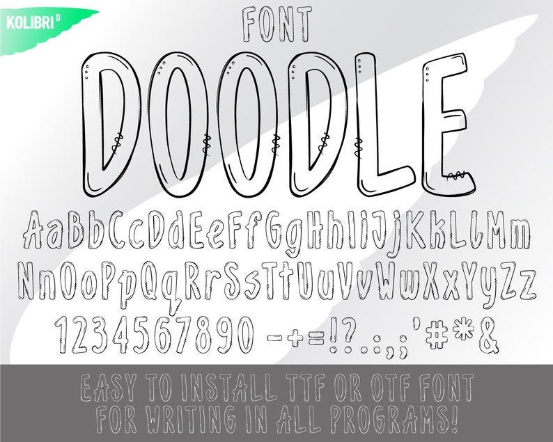 Doodle Font – Doodle Letters – Doodle Svg – Hand Drawn Alphabet ...
