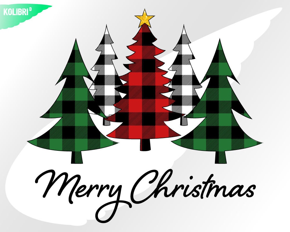 Buffalo Plaid Christmas Tree Svg – Christmas Tree Clipart – Merry ...