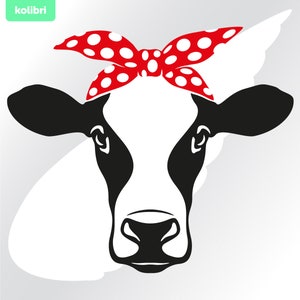 Cow Bandana Svg – Cow Svg – Cow Bandana Clipart – Cow Head Svg – Cow ...