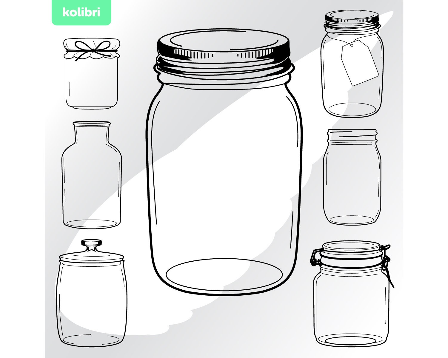 Full And Empty Jar Clipart