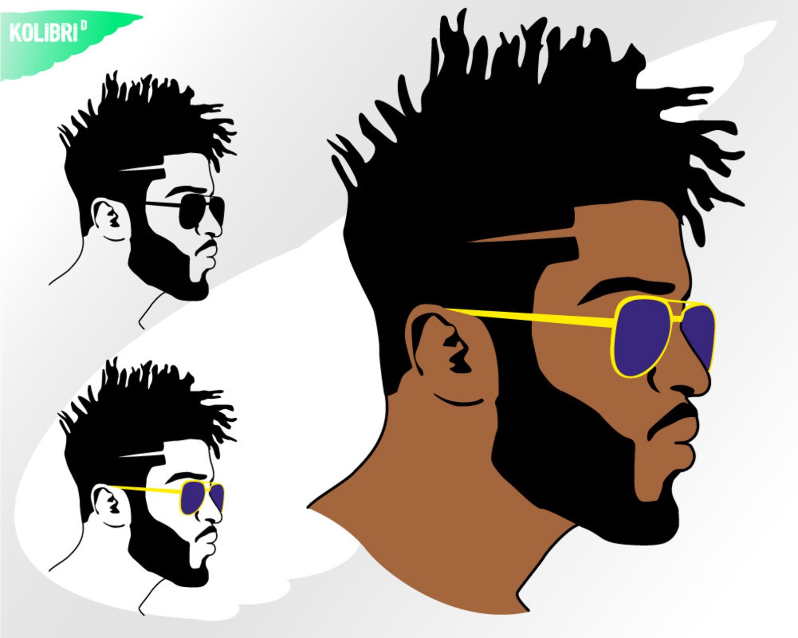 Black Man Svg Man Clipart Black Boy Svg Afro Hair Svg | Etsy
