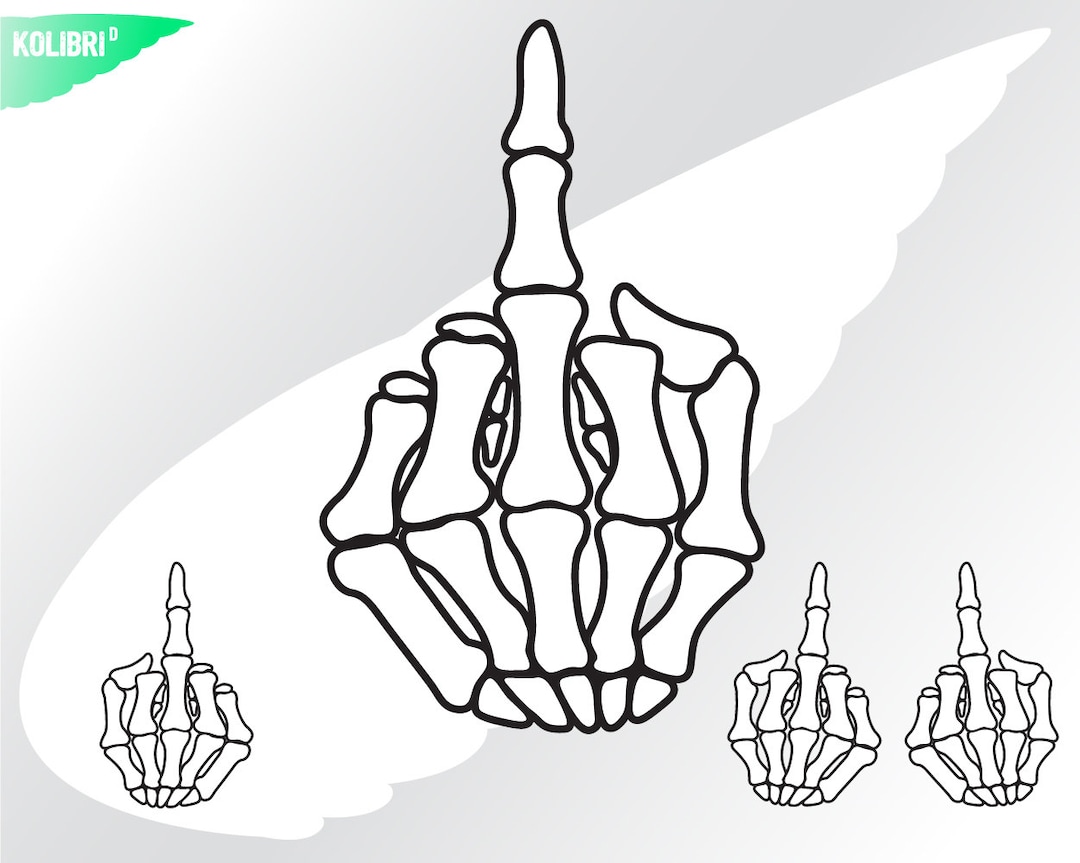 Skeleton Middle Finger Svg Skeleton Svg Bone Svg Middle - Etsy