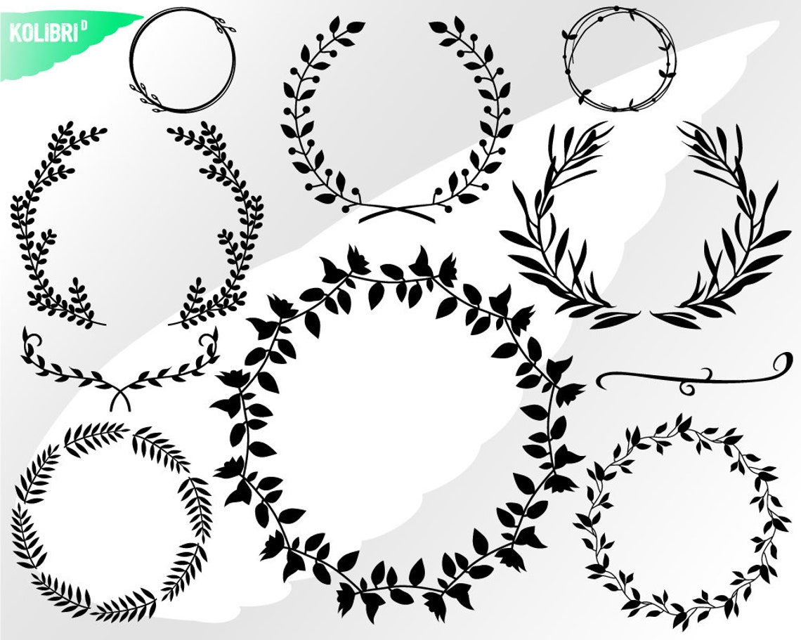 Laurel Wreath Svg Laurel Svg Wreath Clipart Laurel - Etsy