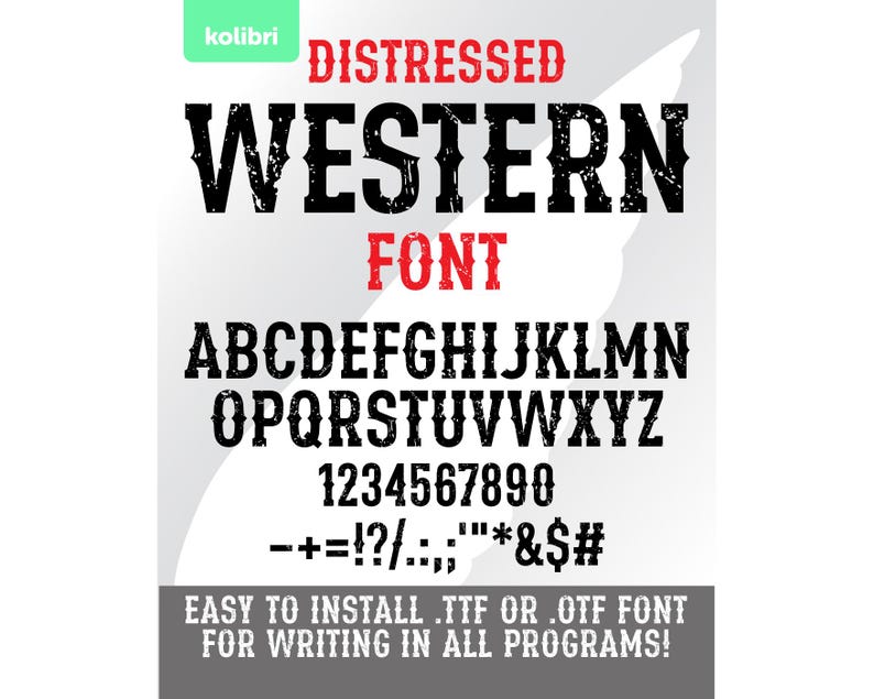 Western Font – Cowboy Svg – Distressed Font – Grunge Letters Svg ...