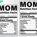 Mom Svg – Nutrition Facts Svg – Nutrition Svg – Mom Facts Clipart ...