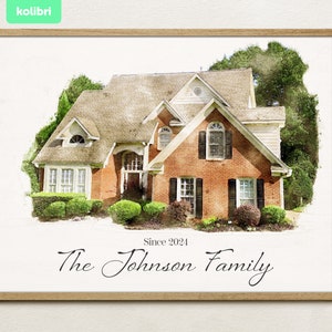 Custom Home Portrait From Photo – Personalized House Portrait ...