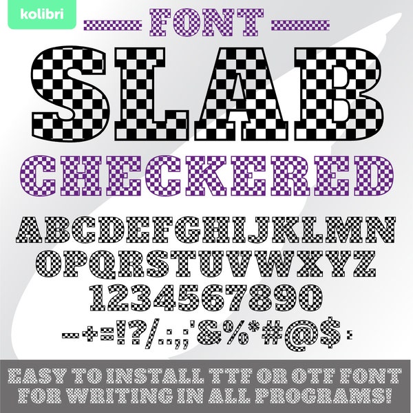Retro Checker Font Svg - Etsy