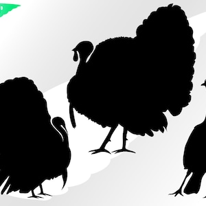 Turkey Svg – Thanksgiving Day Svg – Silhouette Turkey Clipart – Turkey ...
