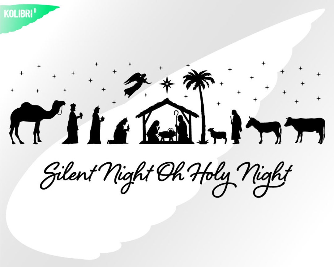 Nativity Svg Nativity Scene Svg Angel Svg Christmas Svg - Etsy