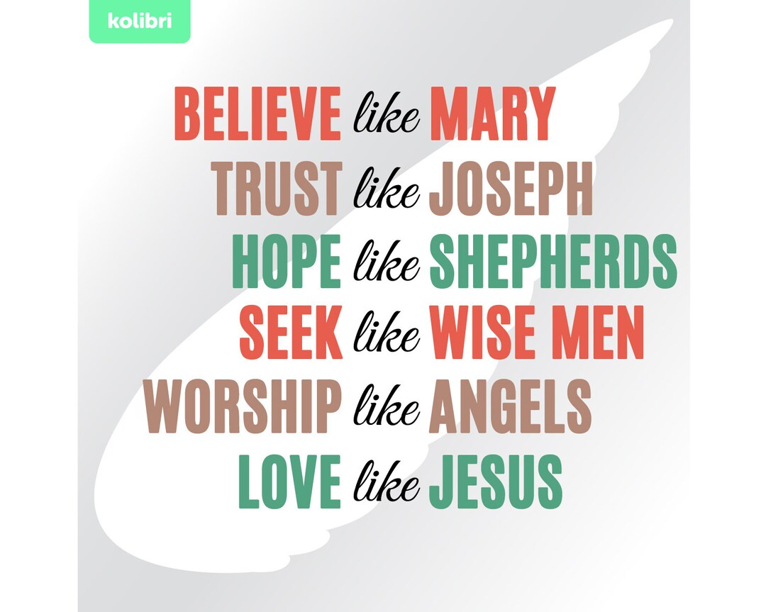 Believe Like Mary Svg – Merry Christmas Svg – Nativity Svg – True Story ...