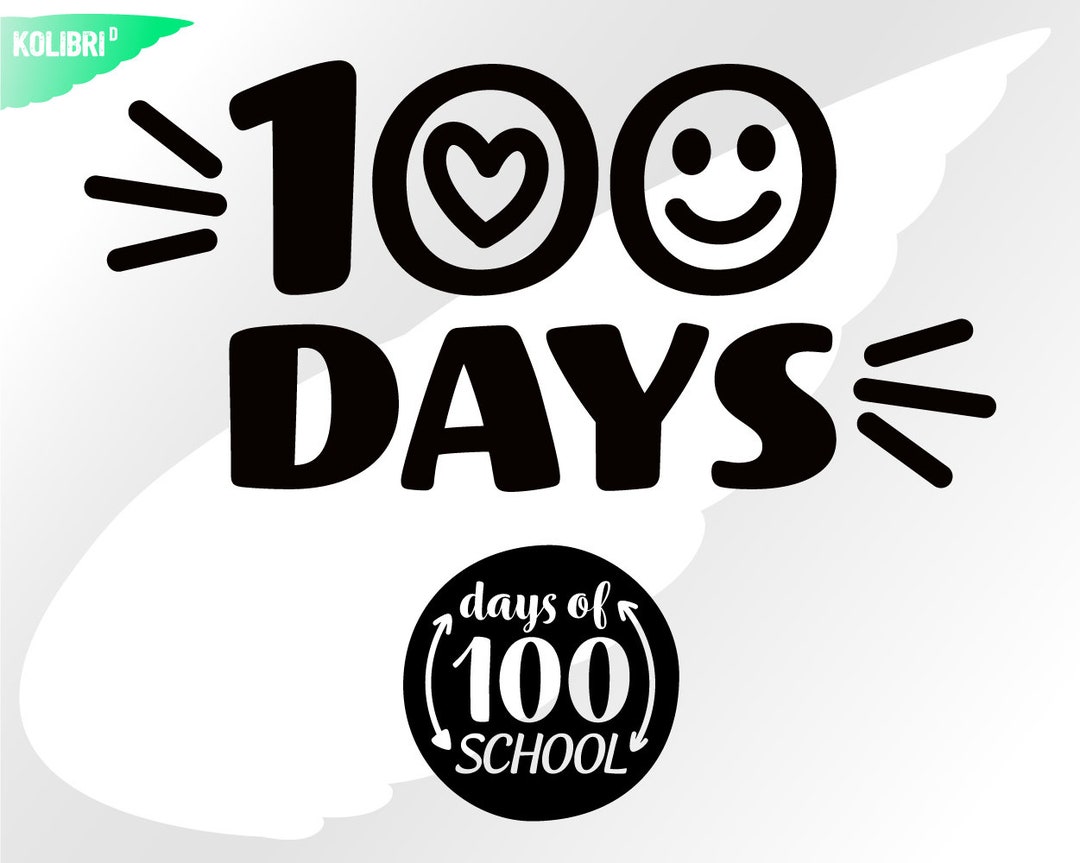 100 Days Svg 100 Days of School Svg 100 Days Clipart - Etsy